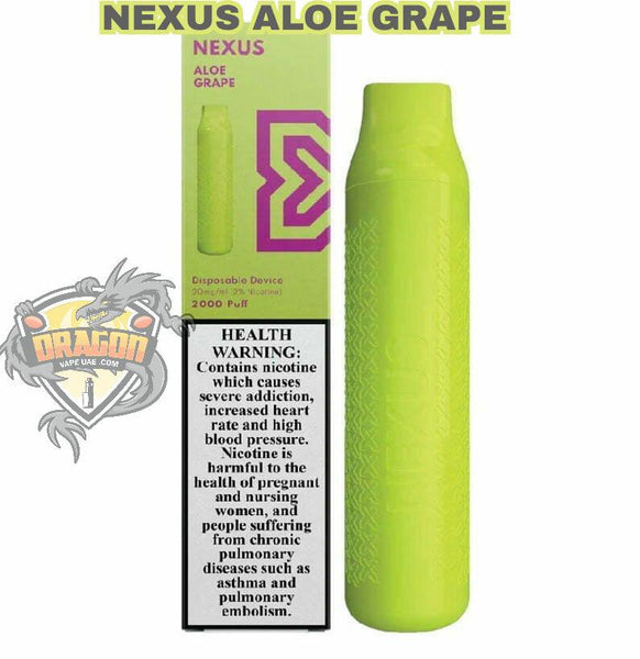 POD SALT NEXUS ALOE GRAPE 20MG 2000 PUFFS – Dragon Vap AE