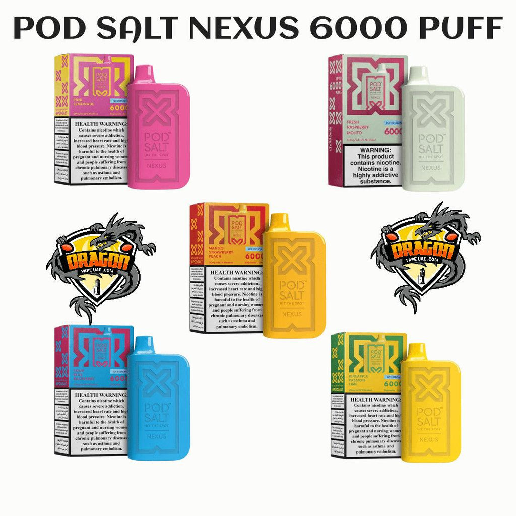 Buy POD SALT NEXUS 6000 Puffs In Uae – Dragon Vap AE